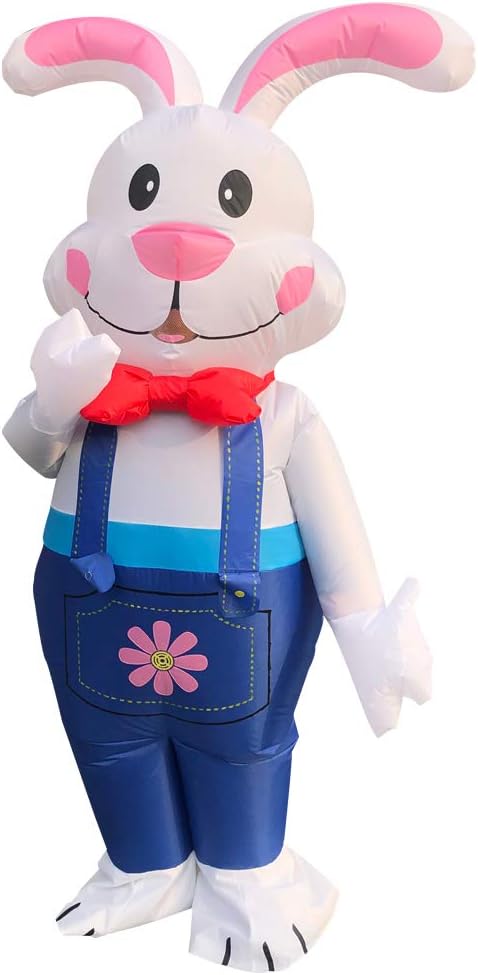 LUVSHINE Inflatable Rabbit Costume Easter Bunny Fancy Dress Suits Blow ...