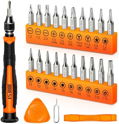 Amazon | JOREST 24個精密ドライバーセット, DIY工具, 三角/Y型 Y000/Y00, Torx T1 T2 T3 T4 T5 T6 T8 T9 T15, Phillips ...
