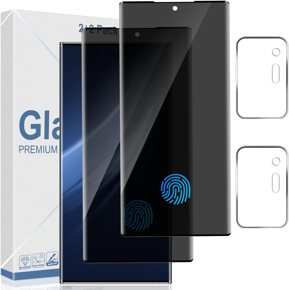 Amazon.com: 2+2 Pack For Note 20 Ultra Privacy Screen Protector With ...