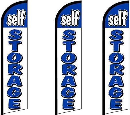 Amazon.com : OnPoint Wares Self Storage Blue & White Business King Flag ...