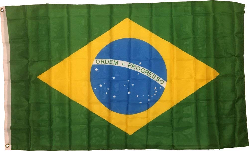 Amazon.com : Brazil National Country Flag: 3x5ft Poly : Outdoor Flags ...