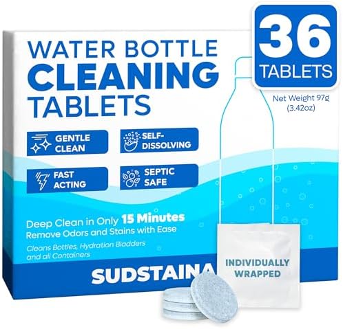 Amazon.com: Sudstainables Water Bottle Cleaning Tablets – 36-Pack ...