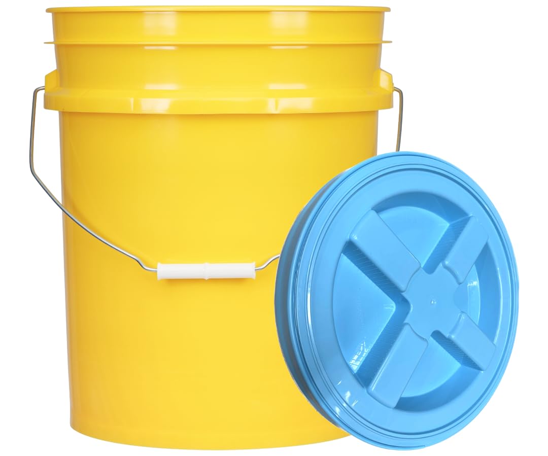 Amazon.com: House Naturals 5 Gallon Food Grade Plastic Bucket with Air ...