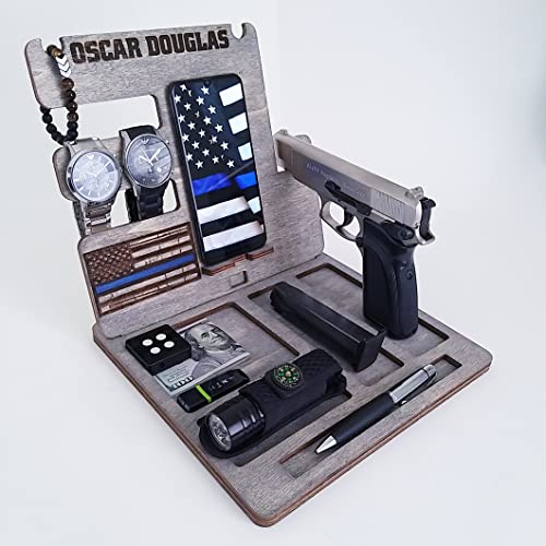 Amazon.com: Handmade Personalized Wooden Docking Station with Gun ...