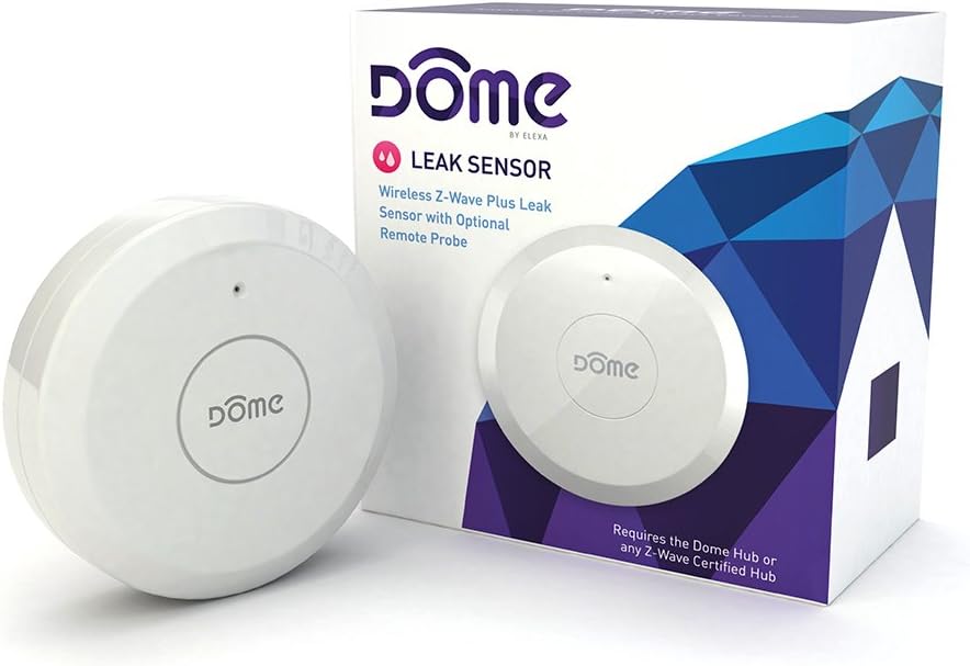 Amazon.com: Dome Home Automation Leak Sensor – Wireless Z-Wave Plus ...