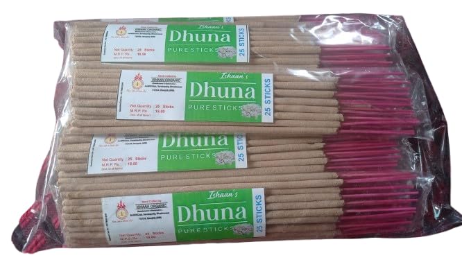 Dhuna Agarbatti/Dhuno Dhoop 25 Sticks Pack of 12 by ISHAAN ORGANIC ...