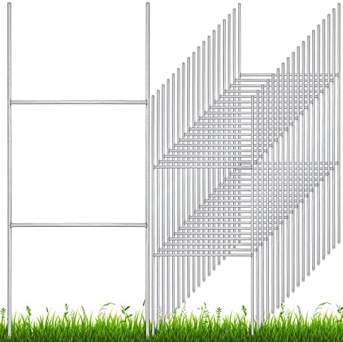 Amazon.com: Therwen 30 Pcs H Stake for Yard Sign 24'' x 10'' Metal ...