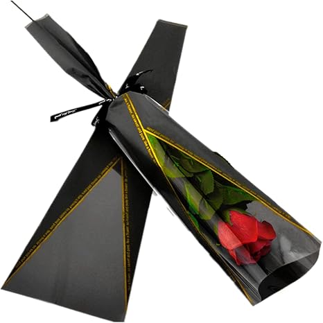 Amazon.com: 100 Counts Single Floral packaging bag,Single Rose Sleeve ...