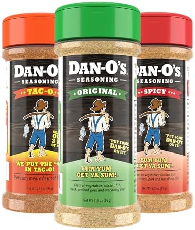 Amazon.com : Dan-O's 6 Bottle Seasoning Set, Small Bottles, 6 Pack ...