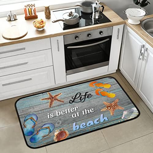Amazon.com: FZDXZJJ Beach Board Starfish Kitchen Mat Cushioned Anti ...