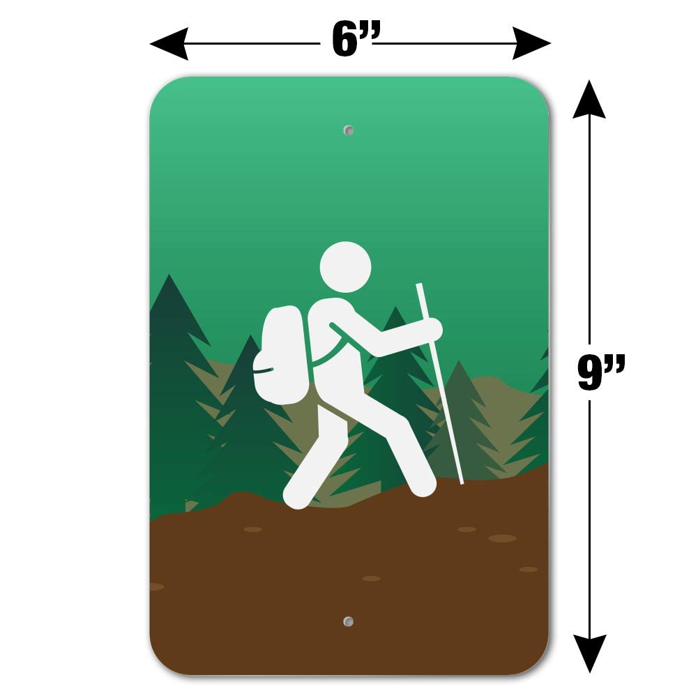 Hiker Symbol Sign Share The Trail Sign | Multi Use Share Trail Sign