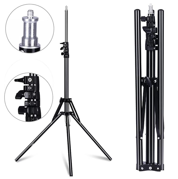 YUGAM 5ft Reverse Folding Light Stand for 18-19” Ring Light and Heavy ...