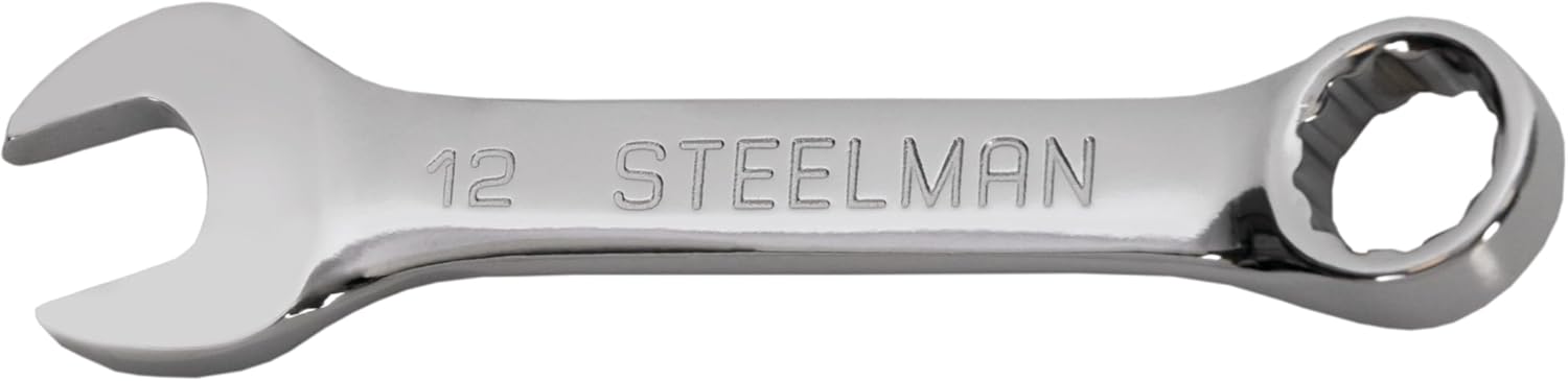 Steelman 12mm Stubby Combination Wrench, Offset 12-Point Box End ...
