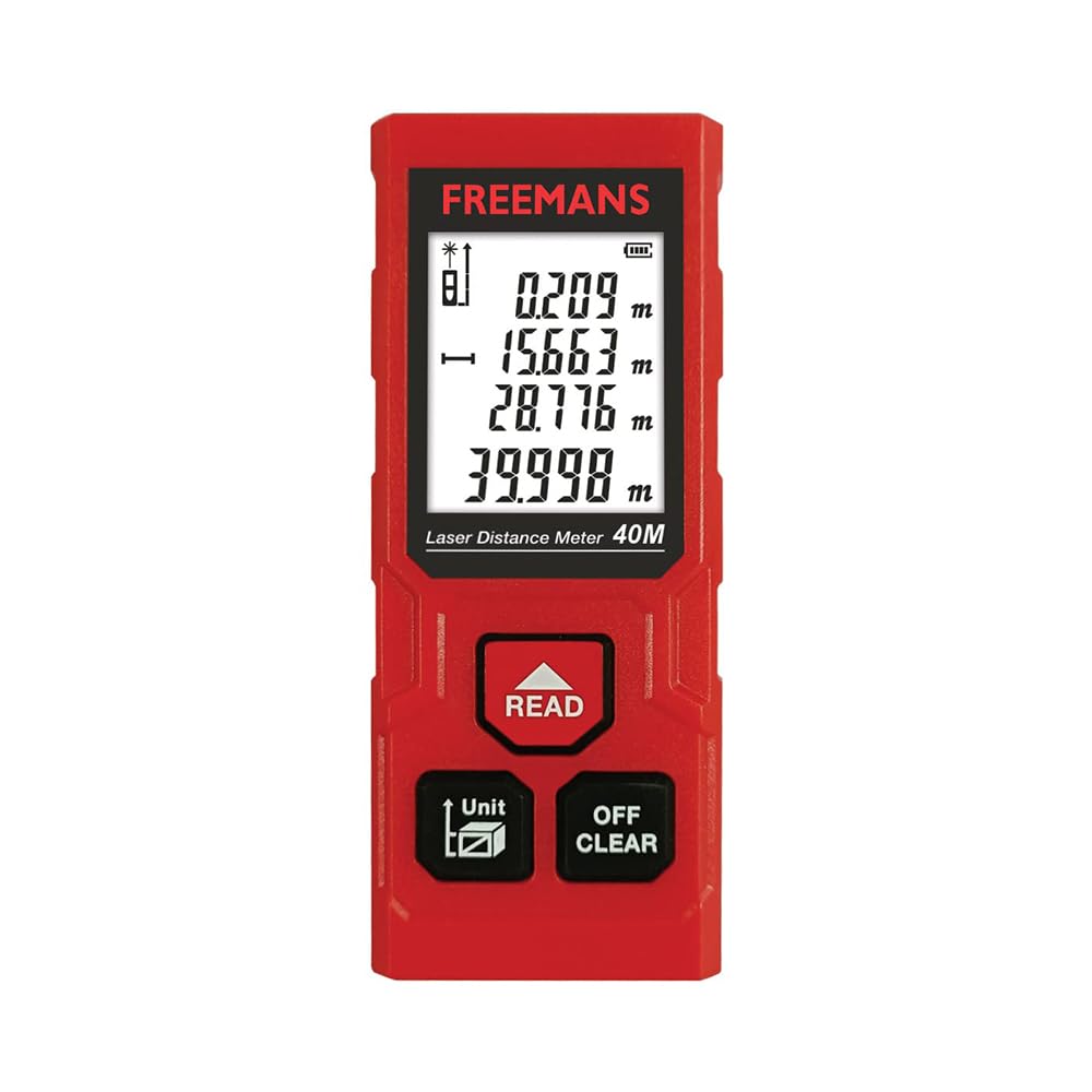 FREEMANS PROECO-L40 40m Laser Distance Meter with Area, Volume ...
