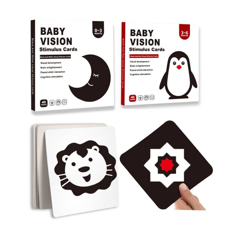 Amazon.com: Visual Stimulation Flashcards, 4 Cards 80 Pages Black and ...