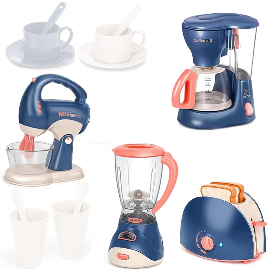 Masroo Kitchen Appliances Toy,Kids Kitchen Pretend Play Set with Coffee ...