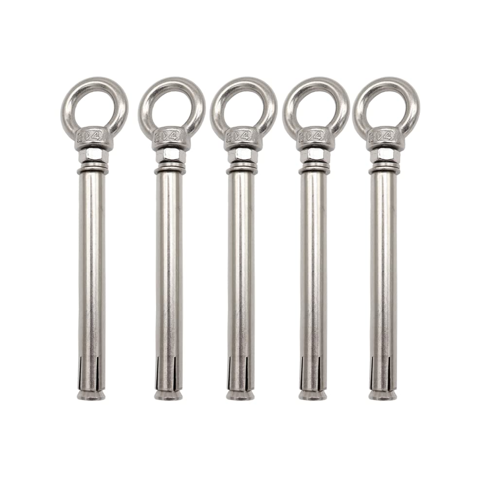 Snapklik.com : M6x100mm Ring Lifting Expansion Anchor Eyebolt 5 Pack ...