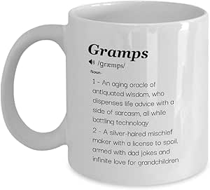 Amazon.com | Gramps Definition Coffee Mug, Birthday Cup For Gramps ...
