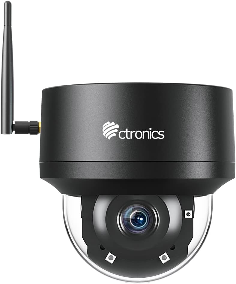 Ctronics 5MP Dôme Caméra Surveillance WiFi Extérieure, WiFi 2.4/5GHz ...