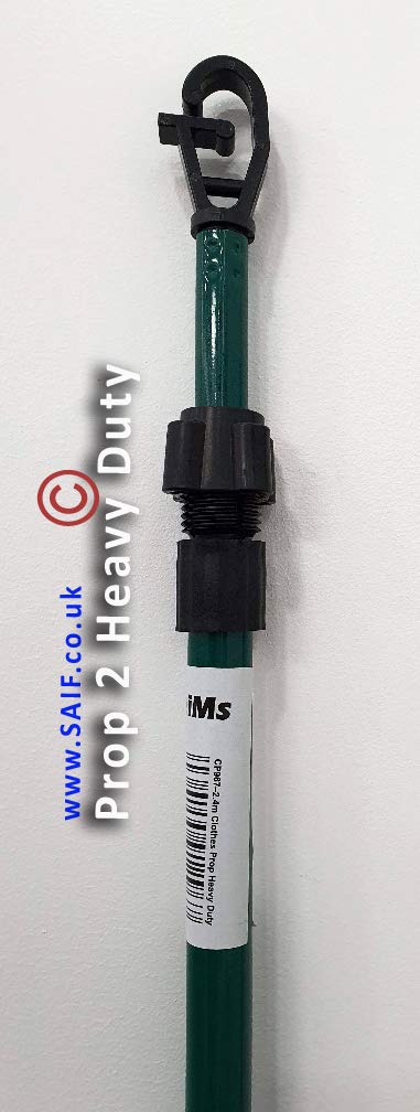 Aims 2PC's HD Prop Washing Line Pole Twist Lock Metal Galvanised Garden ...