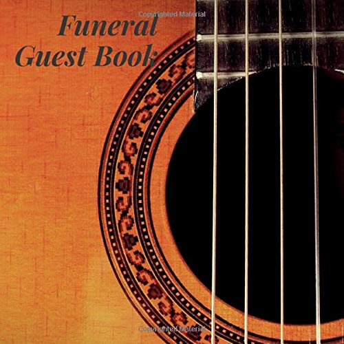 Funeral Guest Book: Guitar Player Musician Music Memorial Service ...
