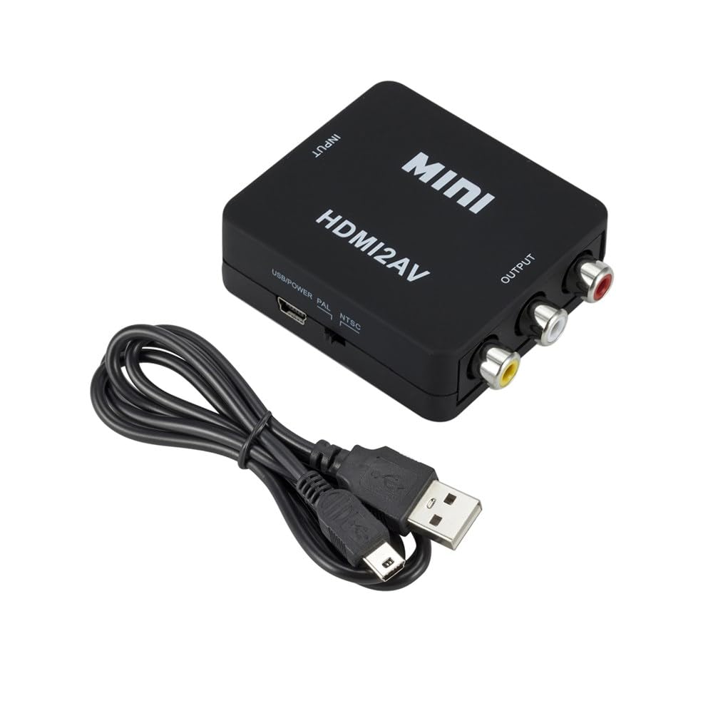 Amazon | HDMI to AV 変換コンバーター HDMI→RCA変換器 AVコンバーター HDMI→AV変換 USBケーブル付き ...