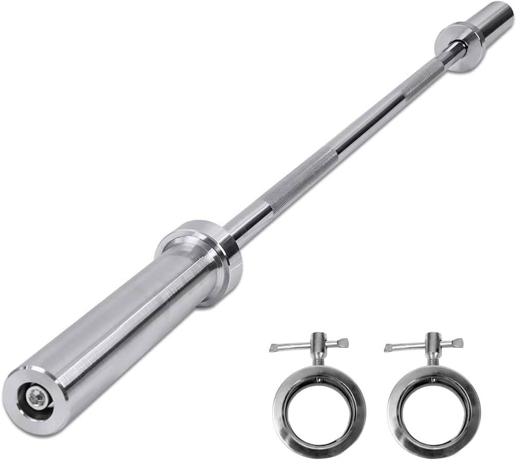 Amazon.com : Squat Rack Pad Barbell 5-Foot Solid Bar Straight Bar ...