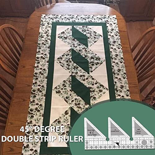 WBTY 45/60/90 Degree Double Strip Ruler, Double Strip Quilting Ruler ...