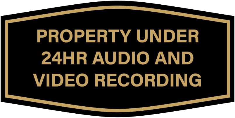 Amazon.com : Signs ByLITA Fancy Property Under 24Hr Audio and Video ...