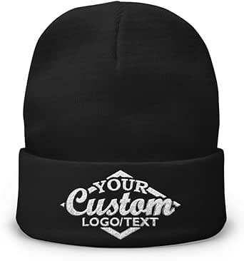 Amazon.com: Custom Beanie Hat Personalized Embroidered Beanie Cap for ...