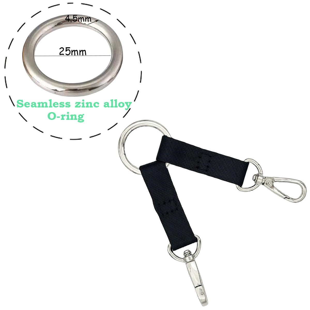 Double Ended Dog Collar Backup Clip Harness To Collar Safety Clip Small ...
