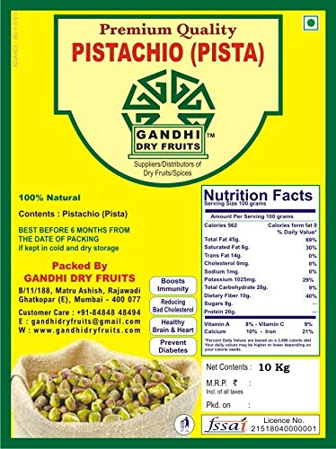 Pista Without Shell 10 kg Premium : Amazon.in: Grocery & Gourmet Foods