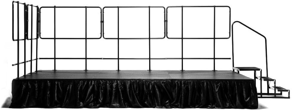 Amazon.com - MyStage 8'x12' Portable Stage W/6 Decks, 4 Railings ...