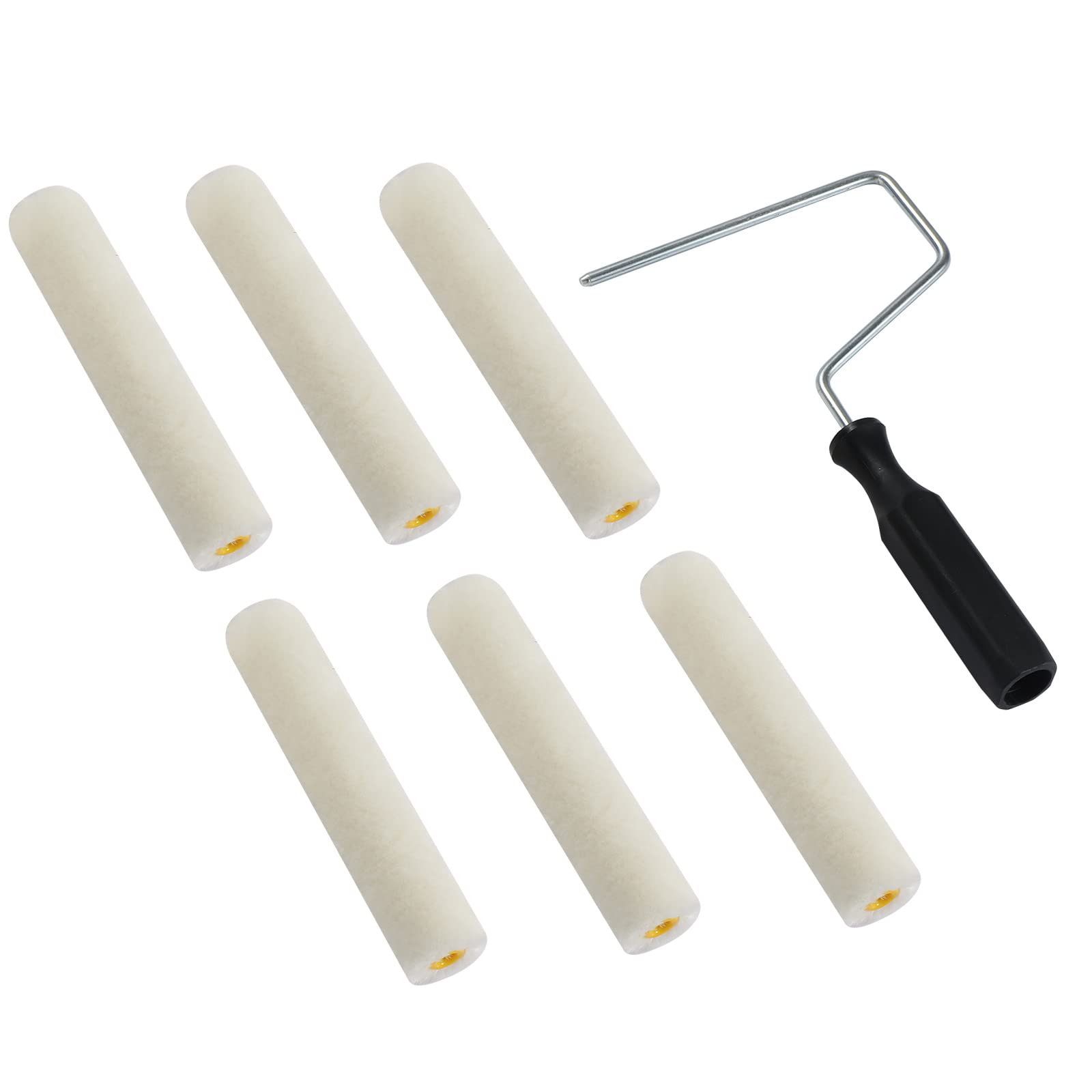 6 Inch Paint Roller with Frame, 6 in. Mini Mohair Paint Roller,3/4 in ...
