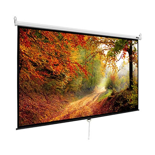 MPLUS Projection Screen 100 "16:9 4K HD Manual Pull-Down, Wall-Mounted ...