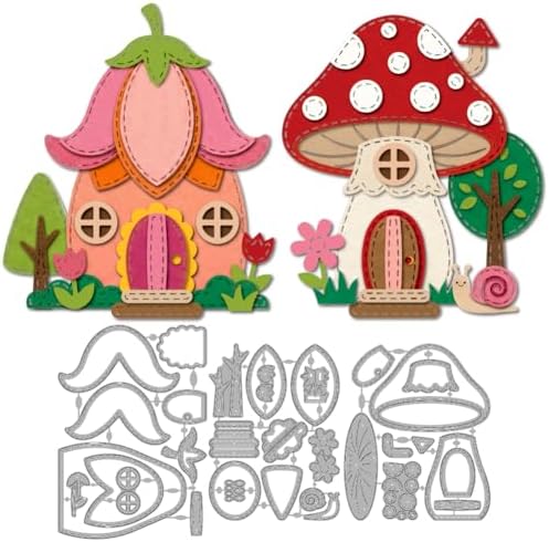 Amazon.com: MAYJOYDIY Flower Petal Fairy House Metal Cutting Dies ...