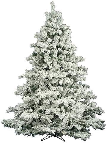 Amazon.com: Vickerman Artificial 6.5' X 62" Indoor Flocked Alaskan Pine ...