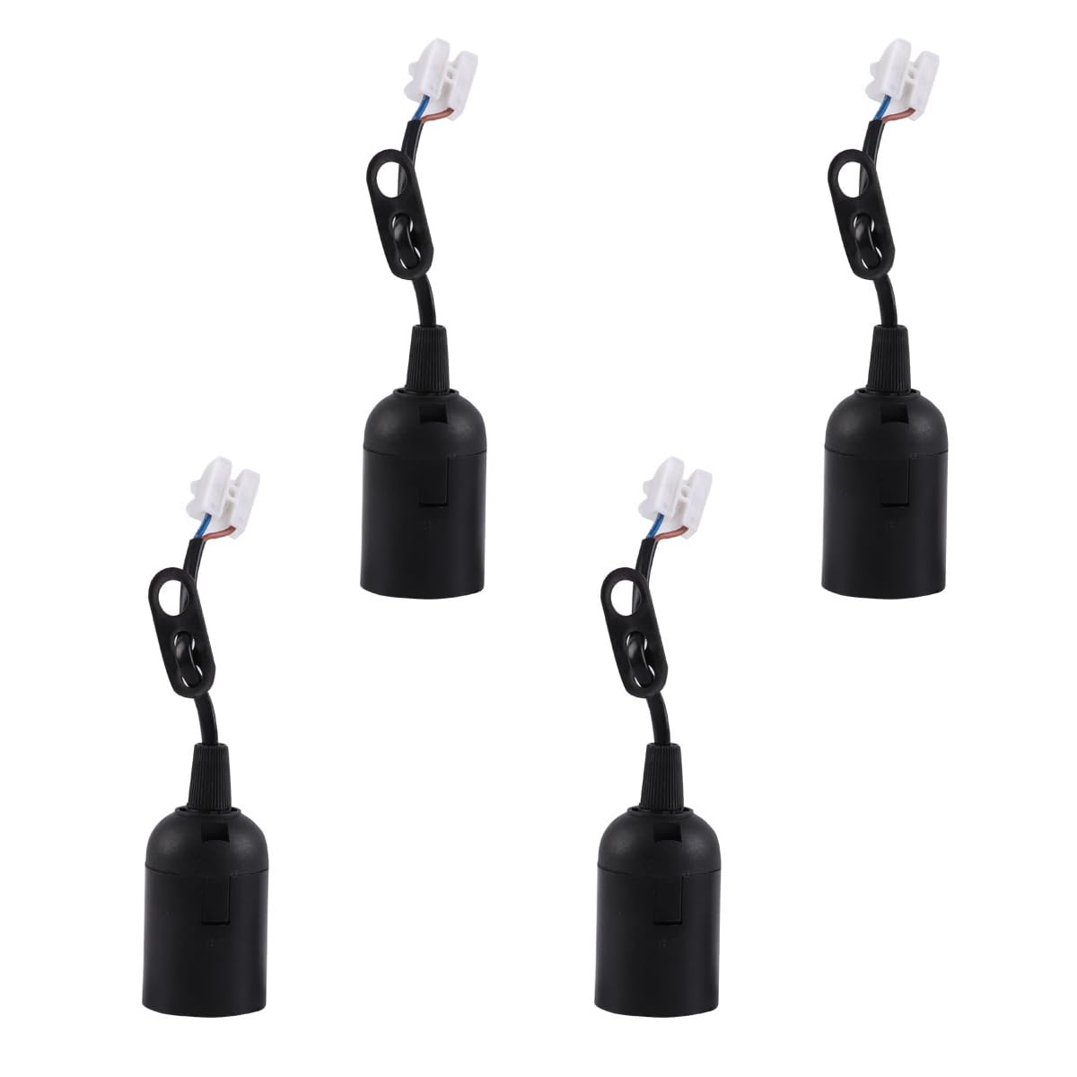 RecDec 4 Pack Lamp Base Pigtail Temporary Light Socket with Screw Type ...