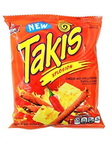 Amazon.com: BARCEL TAKIS XPLOSION VERY HOT CHEESE AND CHILLI PEPPER ...