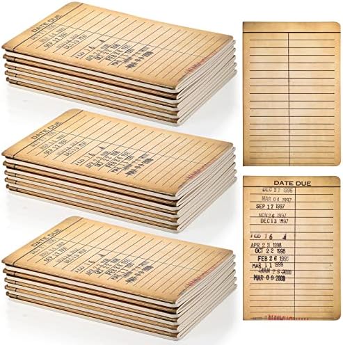 Amazon.com : Yaomiao 20 Pcs Book Lover Gifts A5 Lined Library Card ...