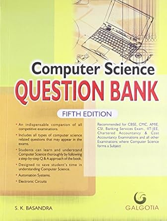 Buy Computer Science Question Bank Book Online at Low Prices in India ...