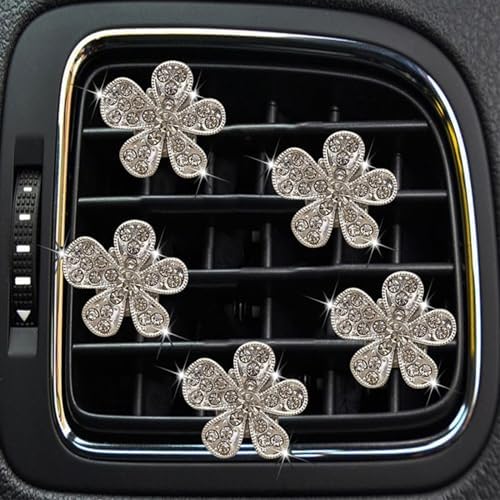 Amazon.com: LARDROK 5 Pcs Car Vent Clip,Bling Flower Car Air Fresheners ...