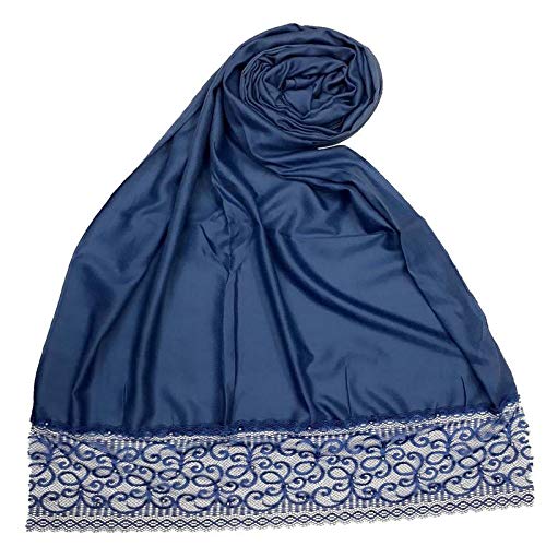 Buy Stole For Women - Satin Women's Stole - Size - 70-180 CM - Blue at ...
