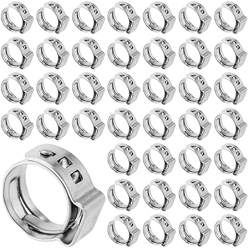 KEILEOHO 150 PCS 3/8 Inch PEX Crimp Rings, 304 Stainless Steel PEX ...