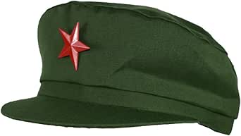 Amazon.com: Communist Party Red Star Army Uniform Hat Chinese Chairman ...
