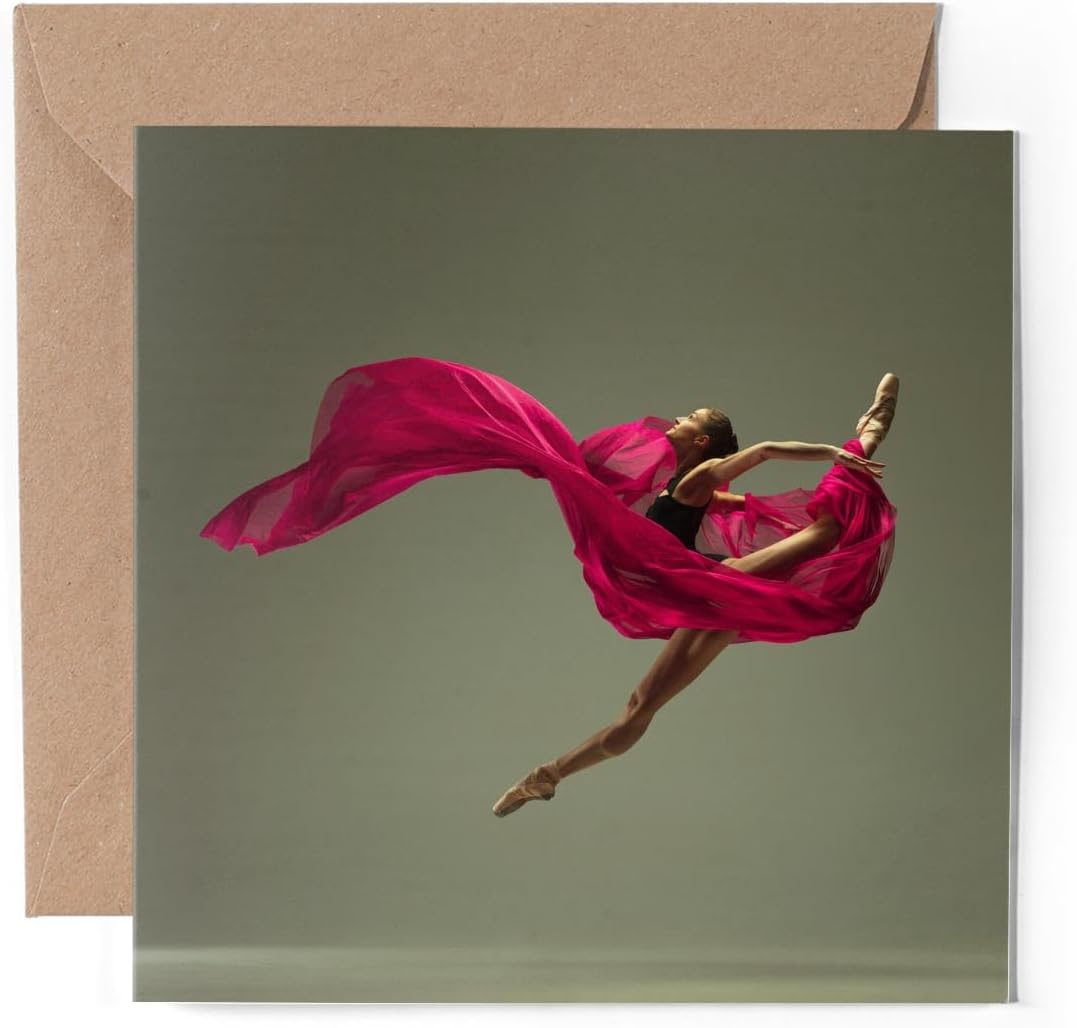 1 x Greeting Card - Ballet Dancer Ballerina Dancing - Blank Birthday ...