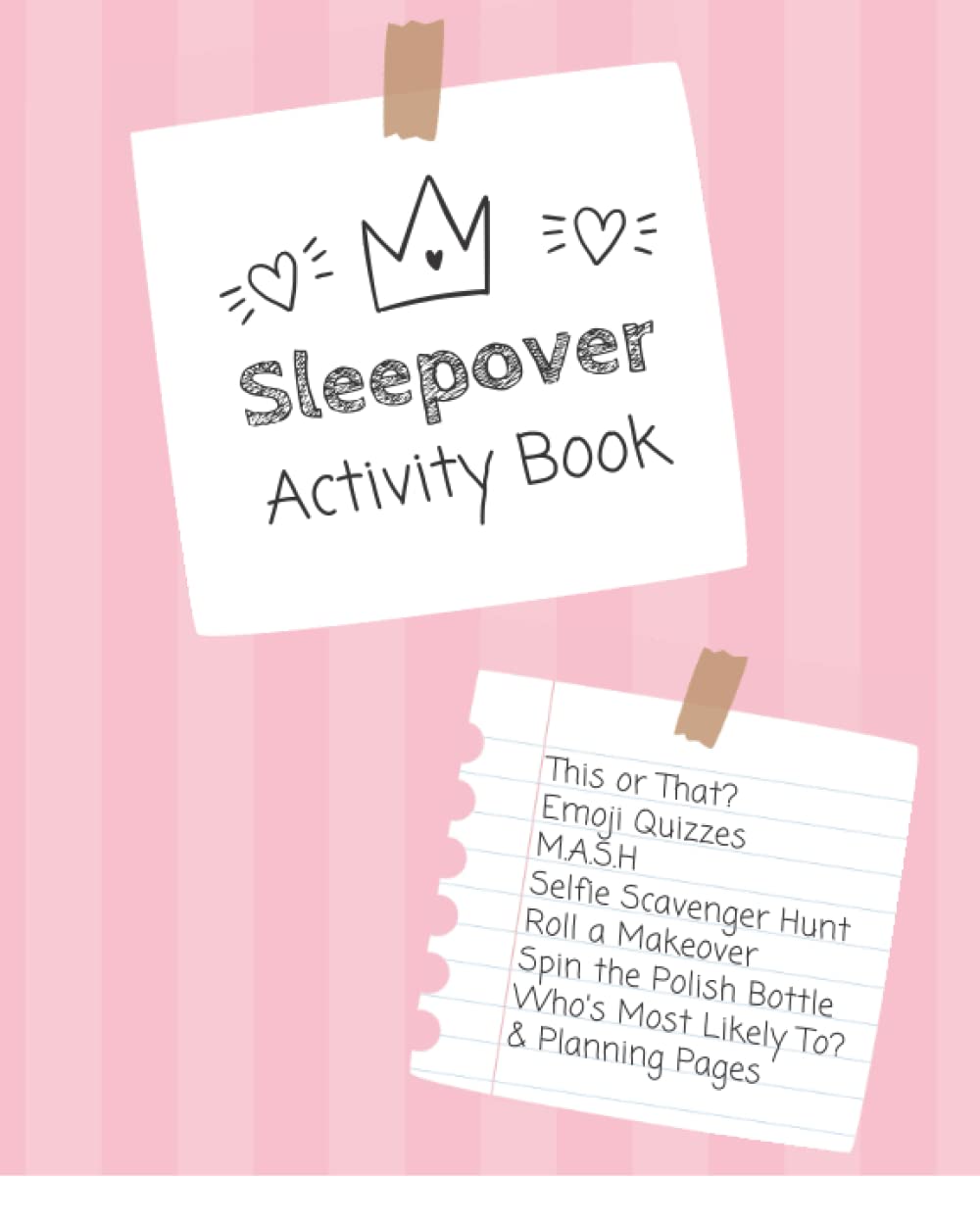 Sleepover Activity Book And Planner Slumber Party Activity Journal For ...