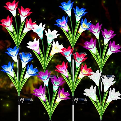 Amazon.com : FCFEUE 4-Pack Solar Firefly Lights with 40 LED Light ...