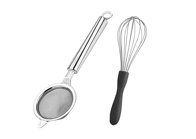 Buy KOWS Stainless Steel Kitchen Tools Combo Set 2 of Tea Strainer Chai ...