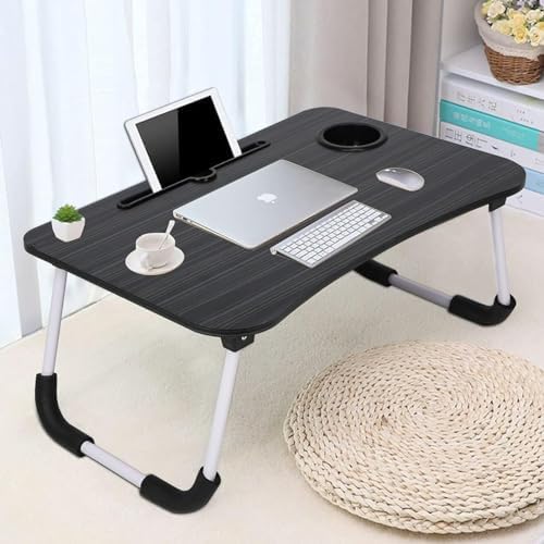SAHJANAND ETHNICS Foldable Wooden Mini Laptop Table for Bed, Study ...